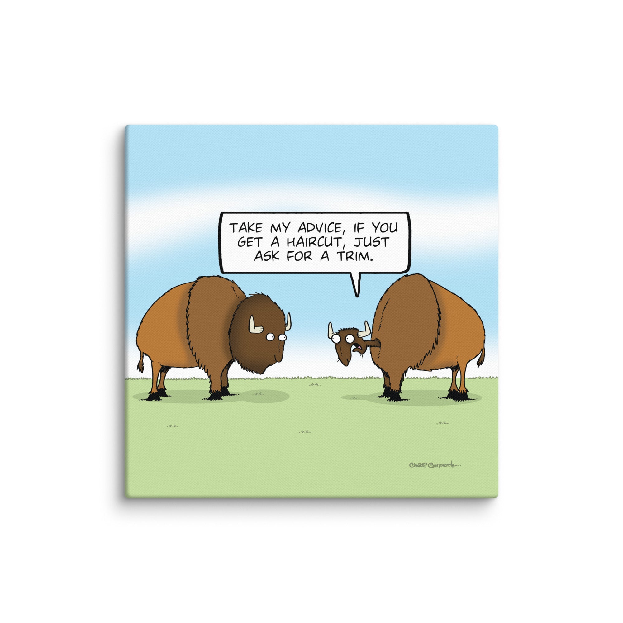 "Close Shave" Tundra Canvas Print – Tundra Comics Store