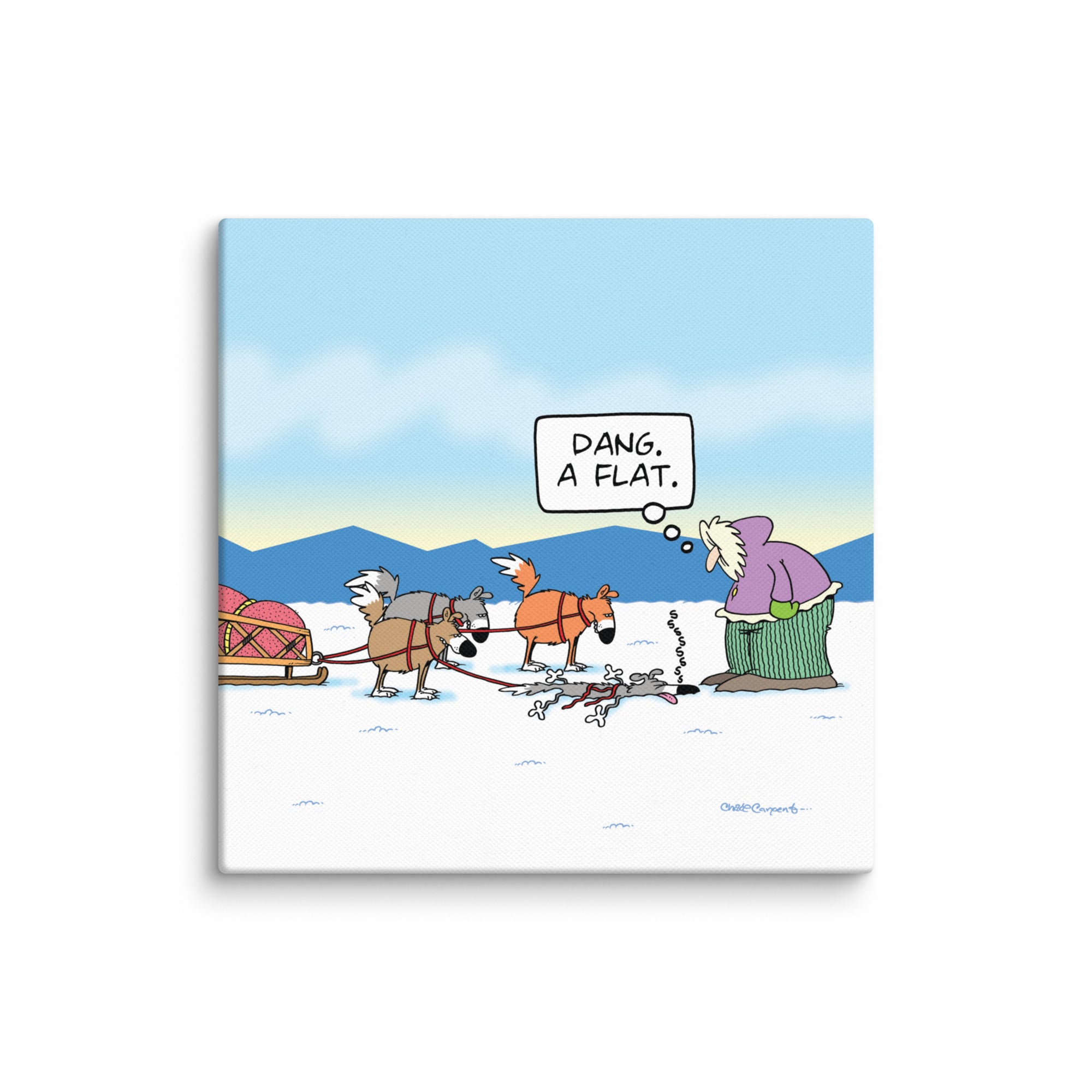 "Dang A Flat" Tundra Canvas Print – Tundra Comics Store